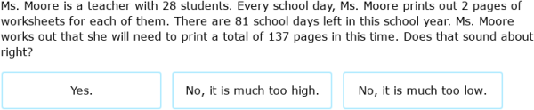 IXL - Multi-step word problems: identify reasonable answers (Year 8 maths practice)