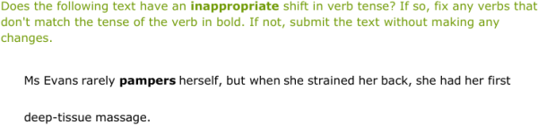 IXL - Identify and correct inappropriate shifts in verb tense (Year 8 ...