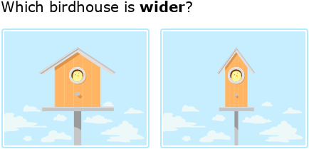IXL - Wide and narrow (Year 1 maths practice)