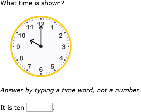 IXL - Time words: o'clock, half, quarter (Year 2 maths practice)