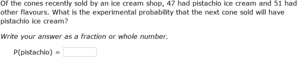 IXL - Experimental probability (Year 6 maths practice)