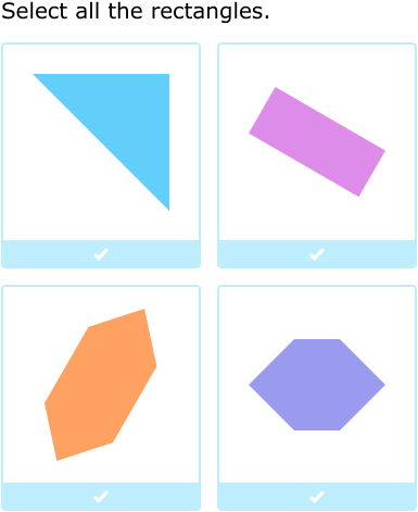 IXL - Select two-dimensional shapes (Year 1 maths practice)