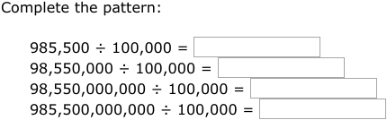 IXL - Decimal division patterns over increasing place values (Year 6 ...