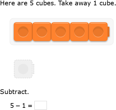 IXL - Subtract with cubes - numbers up to 5 (Reception maths practice)