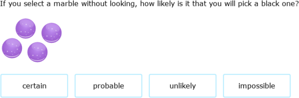 IXL - Understanding probability (Year 5 maths practice)