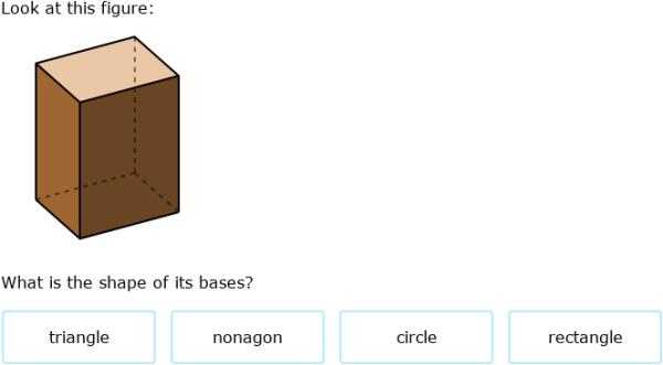 IXL - Bases of three-dimensional figures (Year 7 maths practice)
