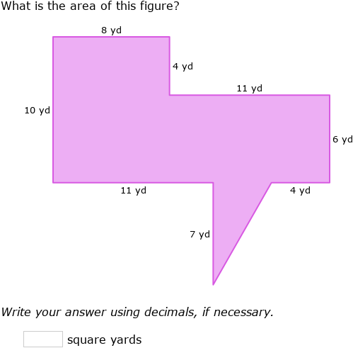 IXL - Area of compound figures with triangles (Year 9 maths practice)