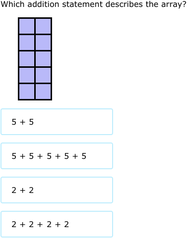 IXL - Identify repeated addition for arrays - sums to 10 (Year 3 maths ...
