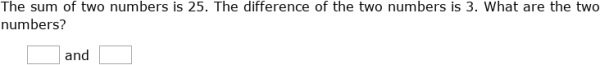 IXL - Find two numbers based on sum and difference (Year 5 maths practice)