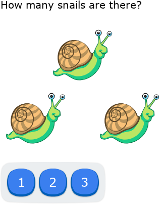 IXL - Count objects - up to 3 (Reception maths practice)