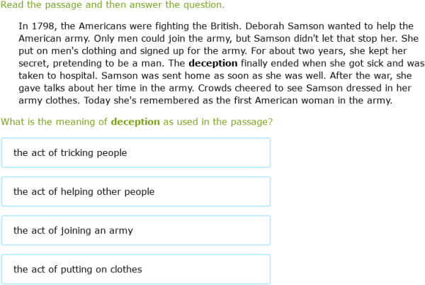 IXL Use Context To Identify The Meaning Of A Word Year 4 English 
