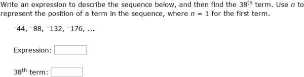 IXL - Write variable expressions for arithmetic sequences (Year 9 maths practice)