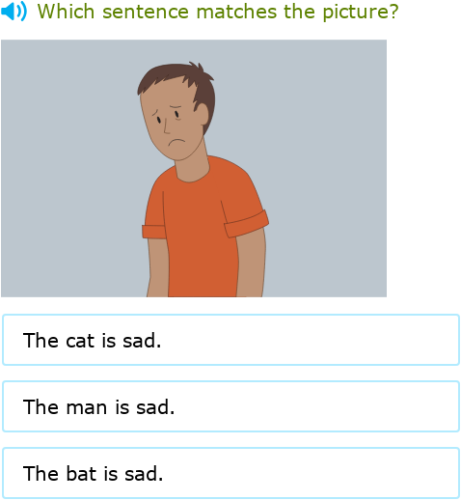 IXL - Choose the short a sentence that matches the picture (Year 1 ...