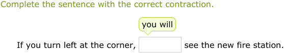 IXL - Pronoun-verb contractions (Year 7 English practice)