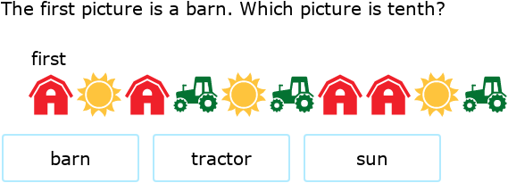 IXL - Ordinal numbers (Year 2 maths practice)