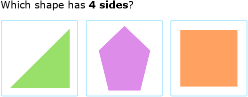 IXL - Count sides (Reception maths practice)