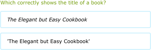 IXL - Formatting titles (Year 10 English practice)