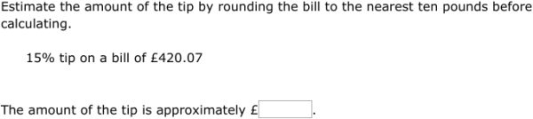 IXL - Estimate tips (Year 9 maths practice)