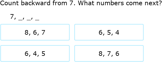 IXL - Count forward and backward - up to 10 (Reception maths practice)