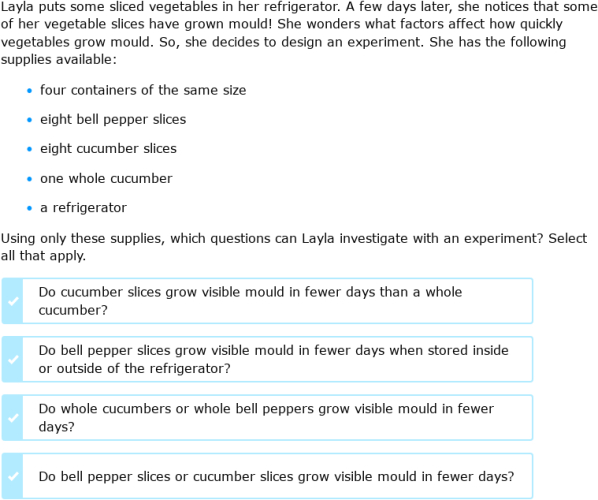 IXL - Identify questions that can be investigated with a set of ...