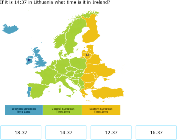 IXL - Time zones - 24-hour time (Year 7 maths practice)