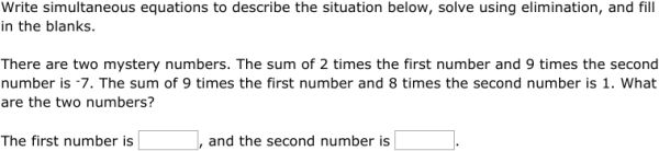 IXL - Solve simultaneous equations using elimination: word problems ...