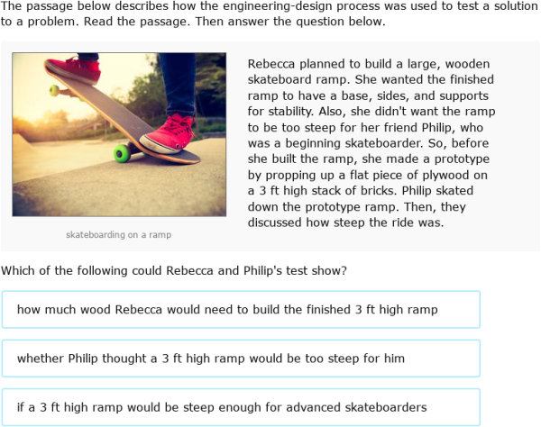 IXL - Evaluate tests of engineering-design solutions (Year 8 science ...