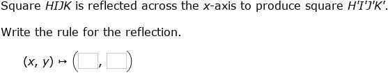 IXL - Reflections and rotations: write the rule (Year 9 maths practice)