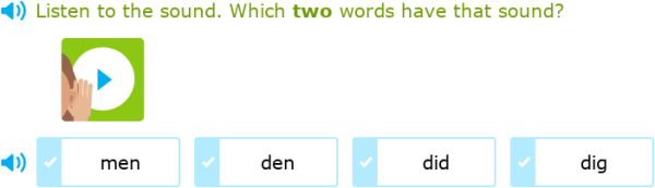 IXL - Which two words have the same ending? (Year 1 English practice)