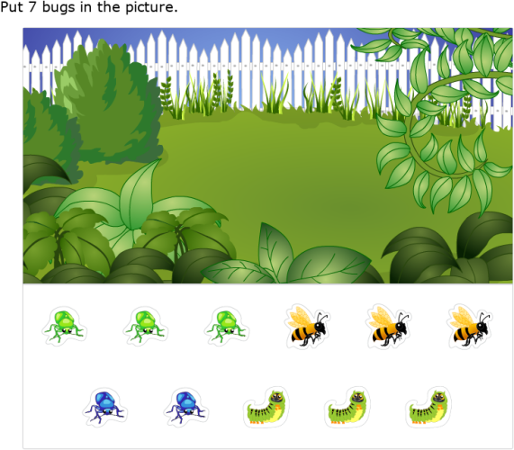 IXL - Count using stickers - up to 10 (Year 1 maths practice)