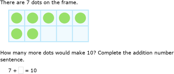 IXL - Complete the addition sentence to make ten - with models (Year 2 maths practice)