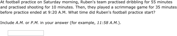 IXL - Find start and end times: multi-step word problems (Year 5 maths practice)