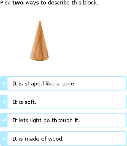 IXL - Describe objects (Year 2 science practice)