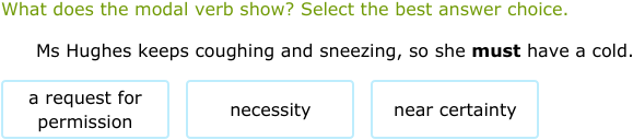 IXL - What does the modal verb show? (Year 6 English practice)