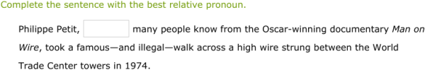 IXL - Use relative pronouns: who and whom (Year 9 English practice)