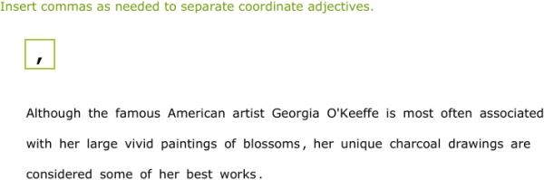 IXL - Commas with coordinate adjectives (Year 8 English practice)