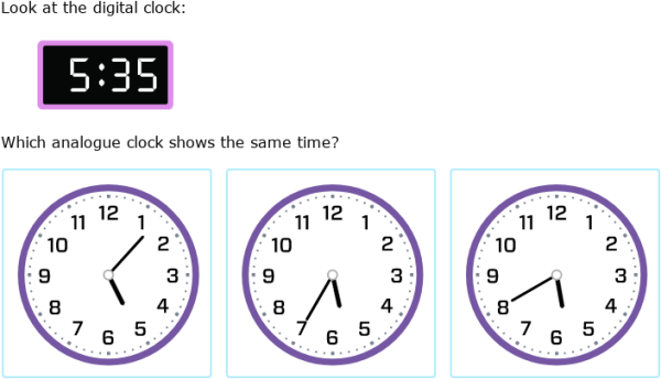 IXL - Match analogue and digital clocks I (Year 3 maths practice)