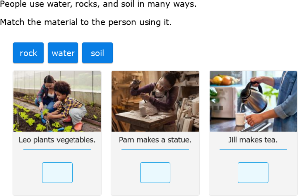 IXL - Earth materials: water, rocks and soil (Year 2 science practice)