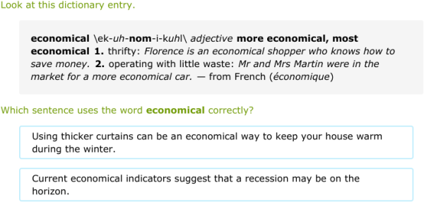 IXL - Use dictionary entries to determine correct usage (Year 10 ...