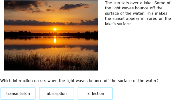 IXL - Transmission, reflection and absorption of waves (Year 8 science ...