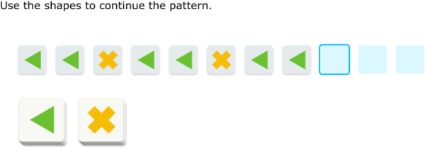 IXL - Complete a repeating pattern (Year 3 maths practice)