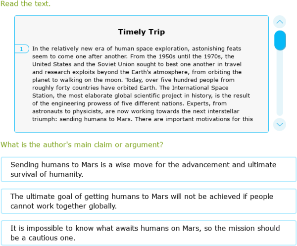 IXL - Trace an argument: set 1 (Year 12 English practice)