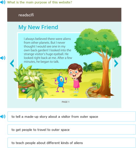 IXL - Identify the purpose of a text (Year 3 English practice)
