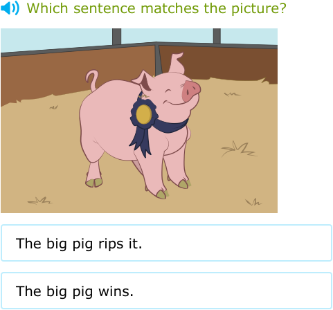 IXL - Choose the short i sentence that matches the picture (Year 1 ...