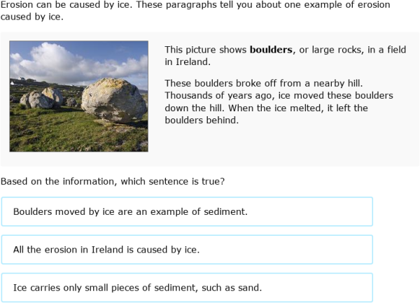 IXL - Changes to Earth's surface: erosion (Year 4 science practice)