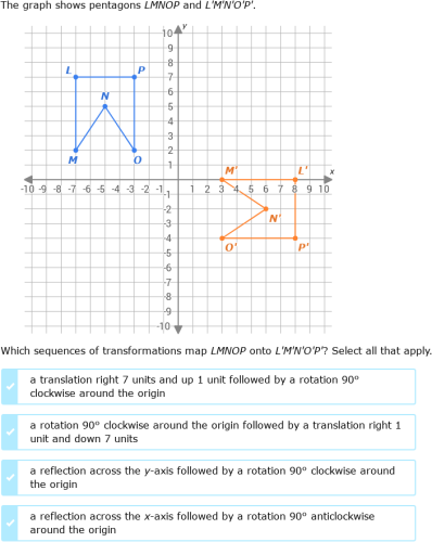 IXL - Sequences of congruence transformations: choose the sequence ...