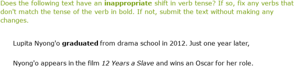 IXL - Identify and correct inappropriate shifts in verb tense (Year 9 ...