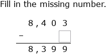 IXL - Complete the subtraction sentence - up to four digits (Year 4 ...