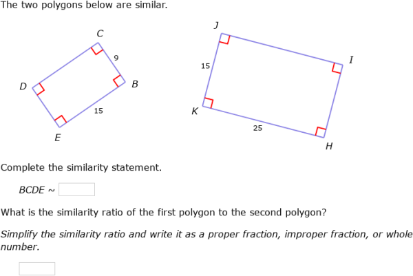 IXL - Similarity statements (Year 10 maths practice)