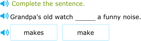 IXL - Complete the sentence with the best verb (Year 2 English practice)